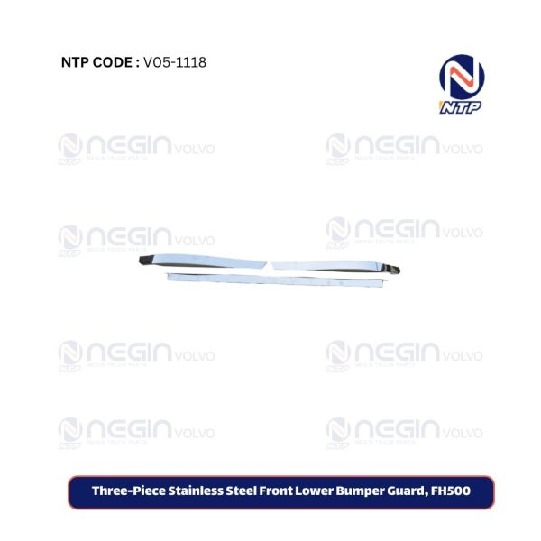 Three-Piece Stainless Steel Front Lower Bumper Guard, FH500